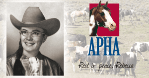 GoHorseShow - APHA Founder Rebecca Tyler Lockhart Passes